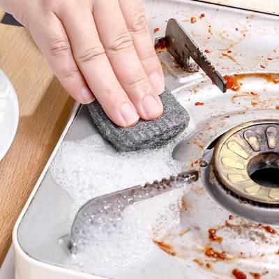 BONSTAR日本清洁钢丝棉刷锅钢丝球可裁剪家用厨房洗碗钢丝绒8枚装