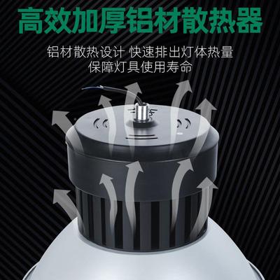 BUF高间亮le矿厂d防水工灯天棚房吊灯工厂车商超照明仓库灯100W20
