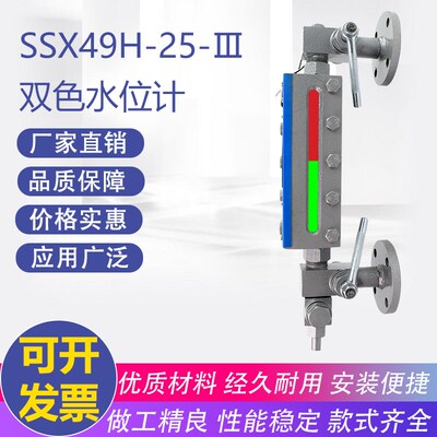 锅炉双色水位计接电红绿显水位计SSX49H-25锅炉水位表双色液位计