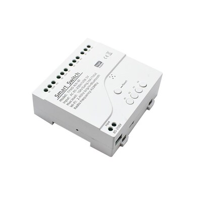 涂鸦Tuya智能4CH WIFI+RF 点动自锁4路继电器模块遥控开关85-250V