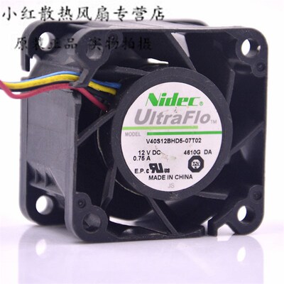 原装NIDEC 4028 12V 0.75A 4CM V40S12BHD5-07T02 大风量暴力风扇