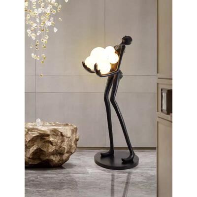 体雕塑落地灯人形摆件人物女玄现摆代创意酒70841店落地艺关术大