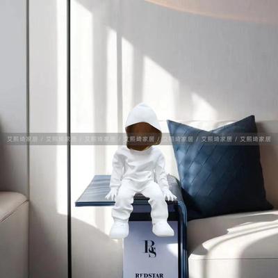 摆简约现代客件厅办公室抽象术品柜电5980视柜书艺柜书架雕酒塑装