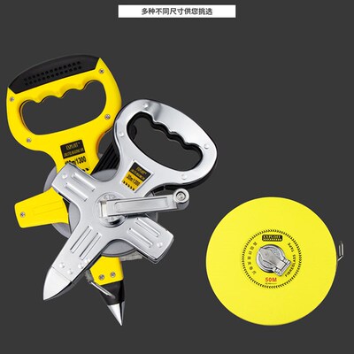 开拓 10米20米30米50米玻璃纤维皮卷尺 架式钢卷尺 软皮尺 030601