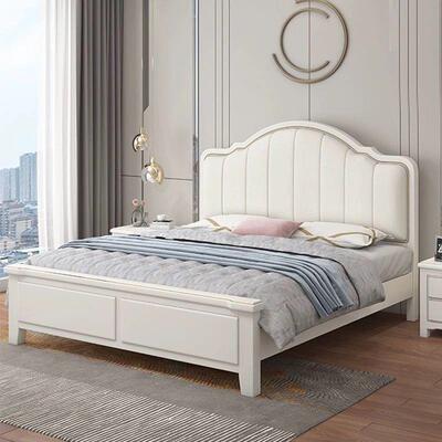 全实木人床1.2m宽小户型儿童加厚单1.35m1.5米/1M家/SIL抽用屉储