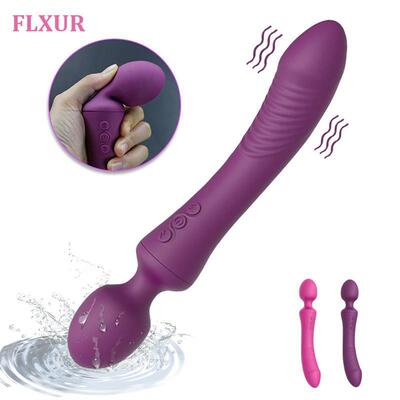 FLXUR Powerful Dildos Vibrator Dual Motor Wand GSpot AV Mas