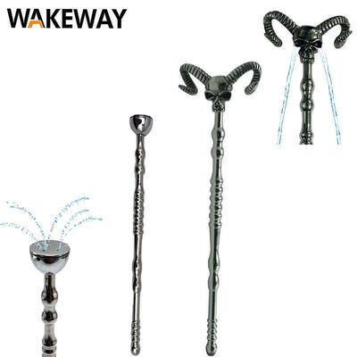 WAKEWAY new metal stainless steel shower head catheter toy u