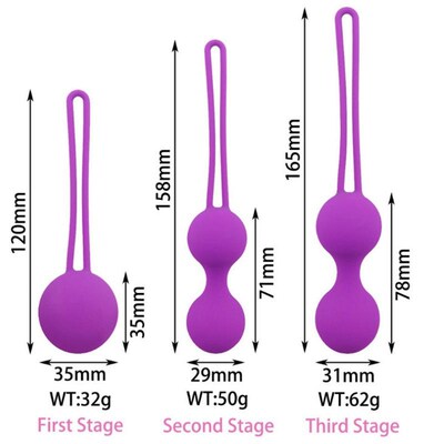 3pcs/Set Safe Silicone Smart Ball Kegel Ball Ben Wa Ball Vag