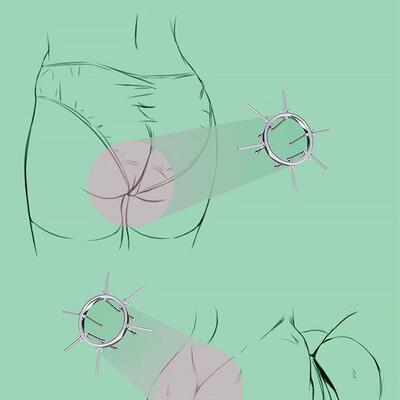 Adjustable Resin Anal Plug With Chastity Device Lock Vaginal