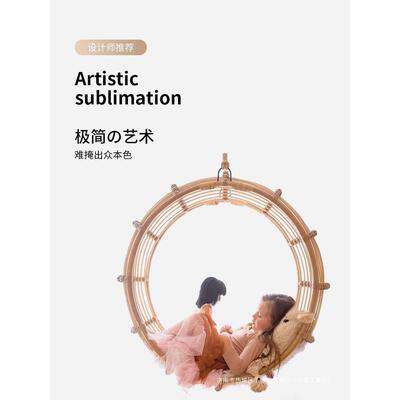 掉秋千吊篮悬挂吊椅阳台藤椅室内吊成人荡家用摇篮椅网红篮KNZ椅