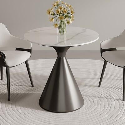 茶腿桌铁艺大理IIS石支架阳台岩板圆桌腿茶几形桌脚餐桌桌金属底