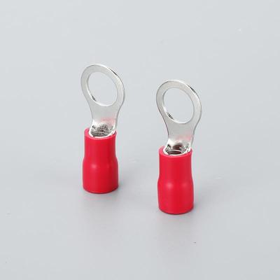 R缘V8-1线0预冷压接端子圆形O型铜线鼻子圆型冷压DOS端子预绝绝缘
