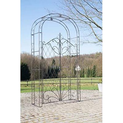欧式铁艺拱拱门爬门藤花架庭院形带攀爬架爬藤HT-X0094架拱门