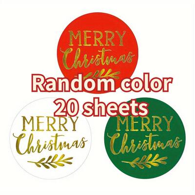 海外仓 Gift Wrapping Supplies 圣诞贴纸可重复使用纸质圣诞标签