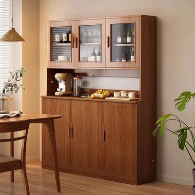 餐体边柜靠墙一客厅收纳柜原风木厨房家用68605茶水酒柜置物柜柜