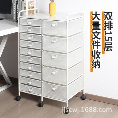 可A4金铁属文框桌下文T1501件架艺推车文件柜办公室移动收纳大件