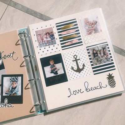 memobox儿童成长相册diy手工礼品相册36张插页式粘贴式情侣纪念本