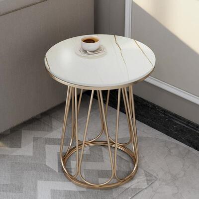 意式轻奢创意双岩KTE板沙发铁边几收纳角层几客酒店民宿厅艺圆形
