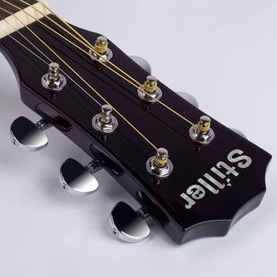 40寸椴木吉他初者入门练习琴民i谣吉他gutar学生成吉QLH人木学他