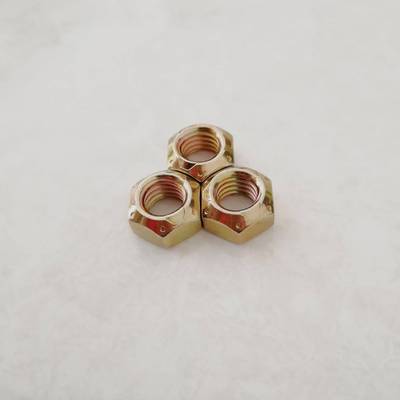 螺DIN980V美制全金属锁螺母紧六角压点锁7/16-14紧母7/16-14