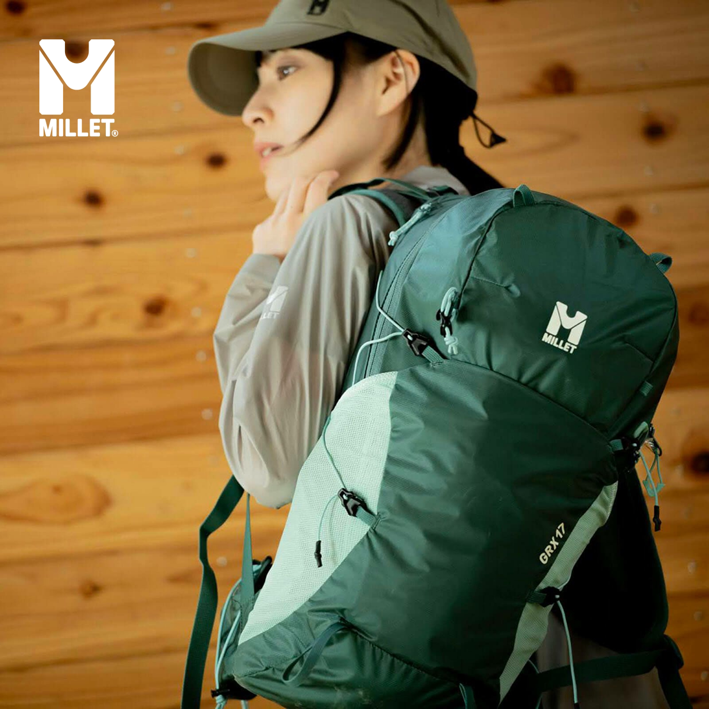 MILLET觅乐GRX系列男女同款户外登山徒步17L双肩包 MIS01304