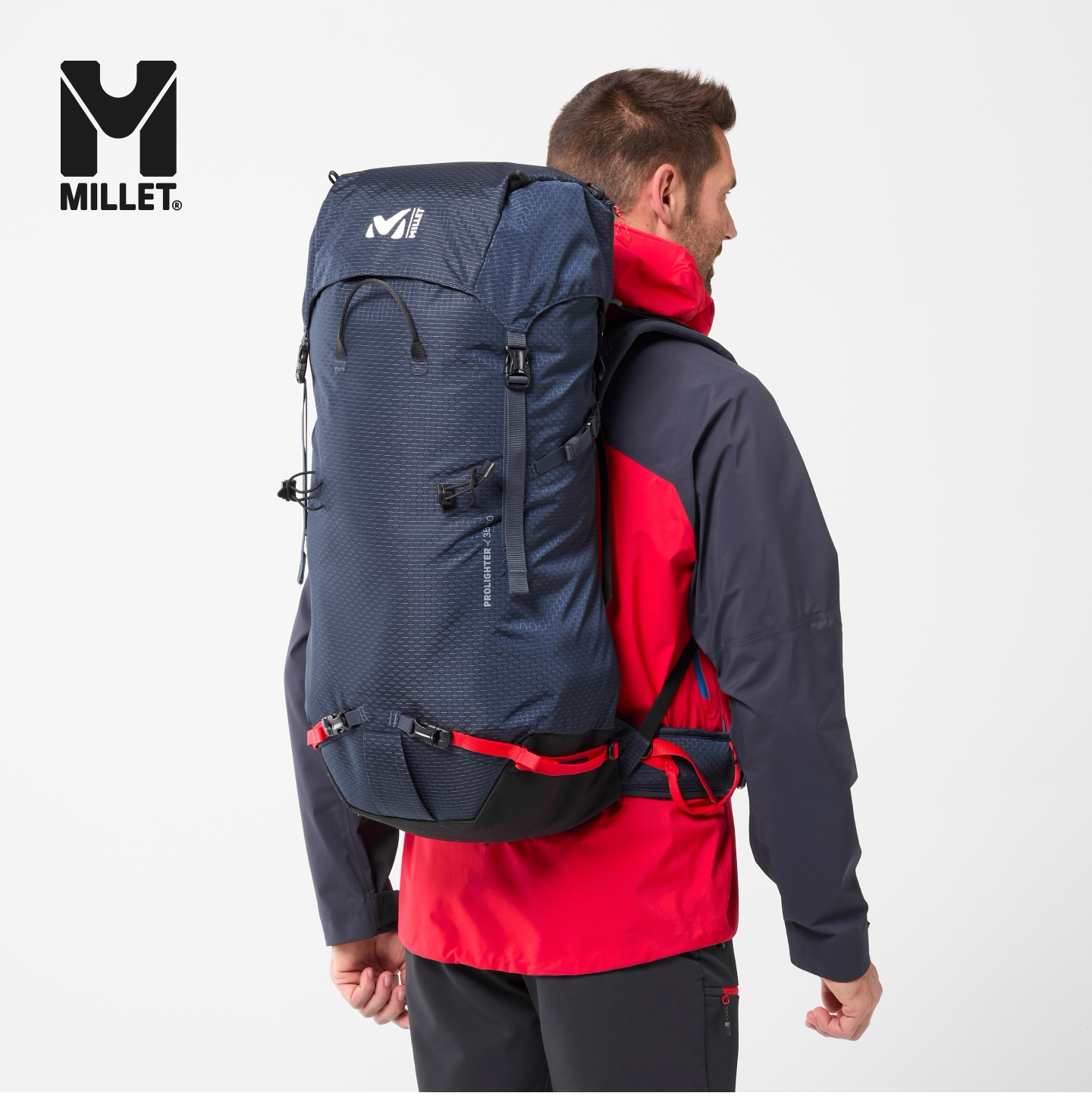 MILLET觅乐PROLIGHTER系列38L+10L登山双肩包可挂冰镐 MIS2271
