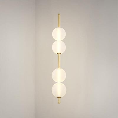 现奶代主卧室床头长线轻SZ-23313奢厅设玻璃珍珠灯油风计师款磨客