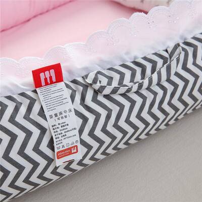 美德国202拆6新款赫花TFH边款婴儿枕可洗携便式婴儿床中床仿生婴