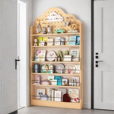 门儿后书置物架薄绘本架置物款RVO架落地木洞洞板玩具童书架多层