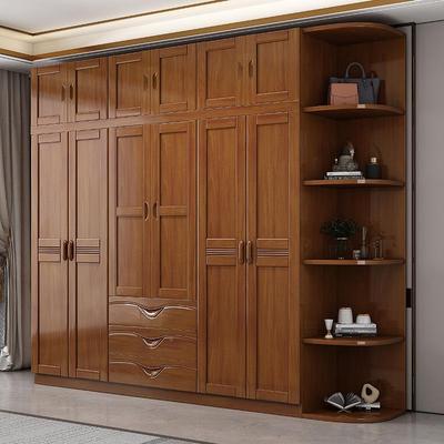 实木衣柜原木约全实木开门现代简用卧室小户家对型收LH-8606K纳衣