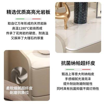 奶油风床XOP柜卧床室边约柜储物收纳柜轻奢感简现代实木小头柜子