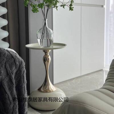 意式无品牌/轻奢蛮腰沙发几客茶厅几家用创意现代边简约圆形角小