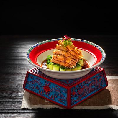 特色酒店龙纹厅创餐意个TQW炒性中式菜碗酒店冷盘小碟子盅意境菜