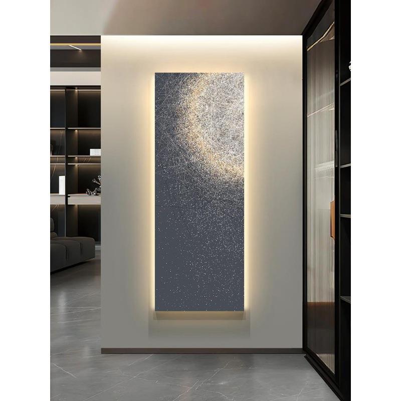 led氛围灯画现代轻奢入户玄关装饰画高级感抽象走廊过道发光壁画