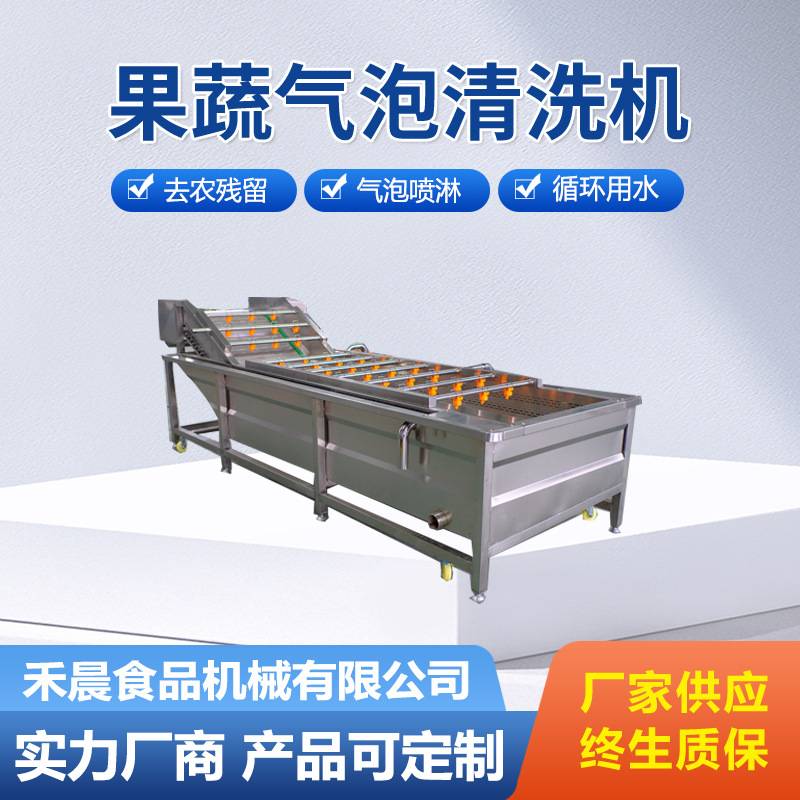商用果蔬气泡清洗机圣女果桑葚洗果机辣白菜 酸青菜洗菜机