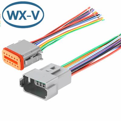 d2t06-12sa线束德驰型连接器DT04-12P汽0车防水BXJ接插件DT6-1S对