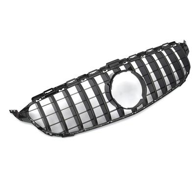 适用于奔驰C级W205改装GTR款中网C300LC200L竖格中网前格栅