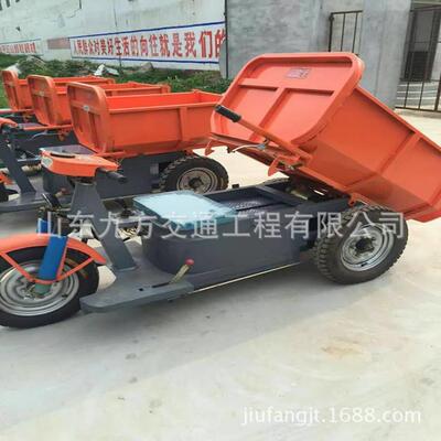 轮九机方建筑械三车自卸工工地运输电动三轮车大马力地三FCH轮车