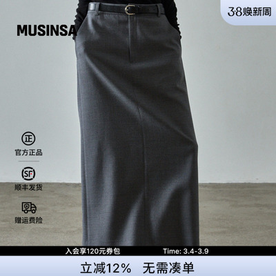 褶皱通勤简约经典长裙