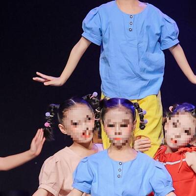 少儿群舞蒲天扇摇TMW过的夏摇演出服摇啊摇到外摇婆桥舞蹈服道具