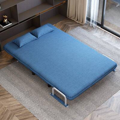 人租房办公可两折叠34117沙发床单人客厅小H型户简易一体懒用午休