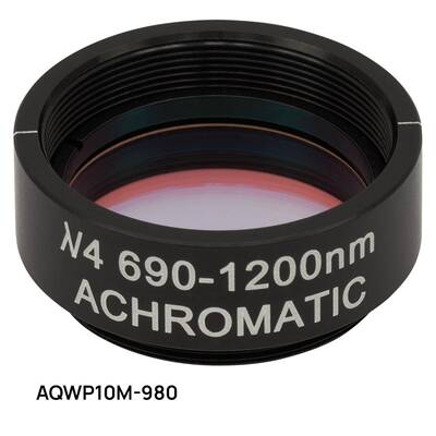 Thorlabs索雷博AQWP10M-340/580/980消色差四分之一波片螺纹外壳