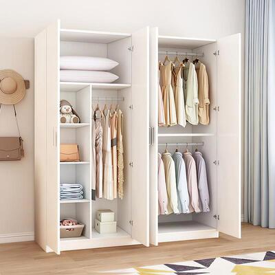 质批衣租柜YSU现代简约实木组装家用柜房用简易挂衣木收纳衣橱小