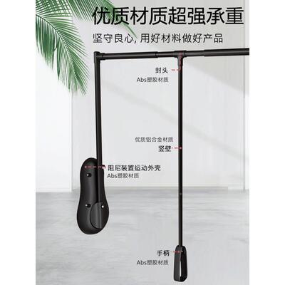 下拉式挂杆衣杆可伸缩衣通衣帽间家用拉衣柜缓冲下升XLS-01降内挂