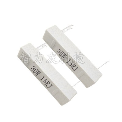 插片脚陶瓷水泥电阻 30W 75R82R100R150R180R200R220RJ 欧姆 30瓦