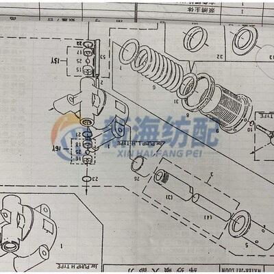 喷水织机配件 09AA-101S水泵 泵壳 泵簧 泵壶 水泵螺帽 弹簧座