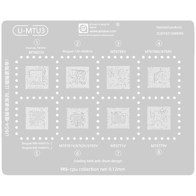 阿毛MU3/MT6762V/6739V/6757V/6771V/6763V/6875V/8768VCPU植锡网