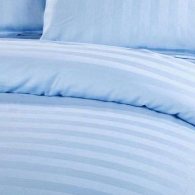 医院床上用品三件套养老院枕套被罩诊所病床蓝色缎条加密床单被套