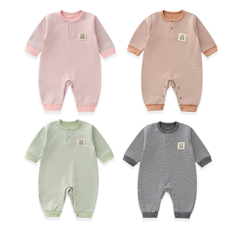 石墨烯婴幼儿连身衣连体衣春秋季爬爬服哈衣无骨保暖打底