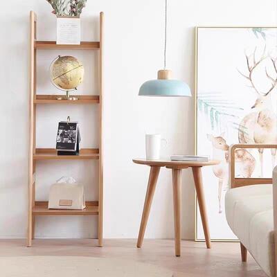 约现代实木茶几小OVN户型厅家用卧室边几沙发圆形实木客简茶几谈